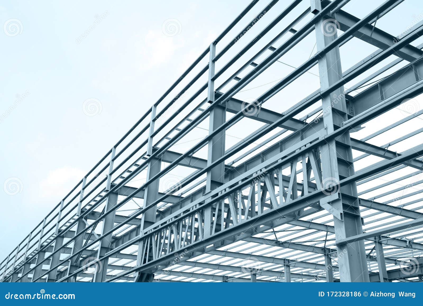 Steel Structure is Under Construction Stock Photo - Image of built ...