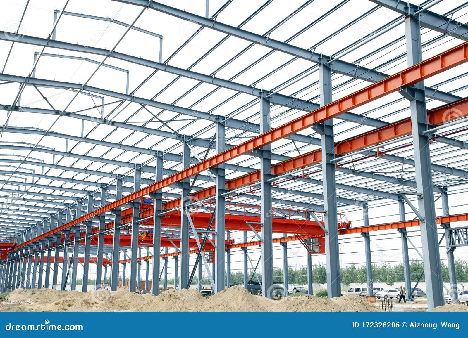 Steel Structure is Under Construction Stock Photo - Image of site ...