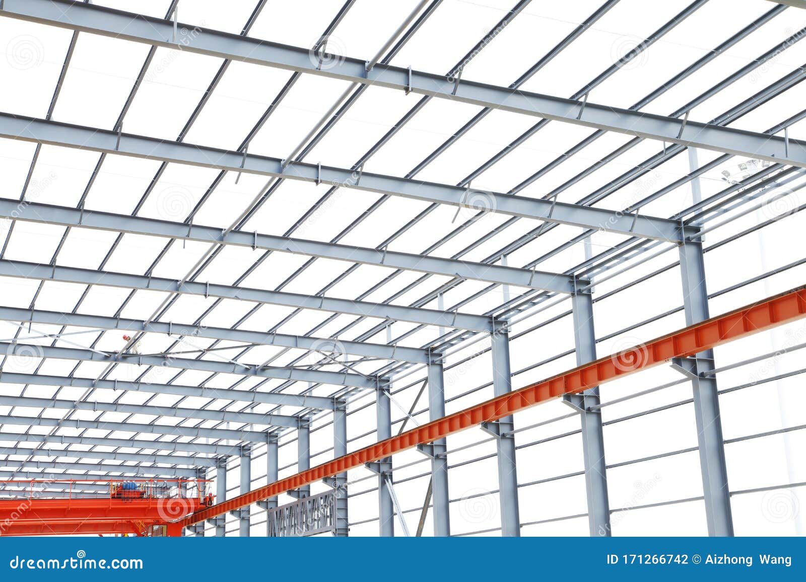 Steel Structure is Under Construction Stock Photo - Image of metal ...