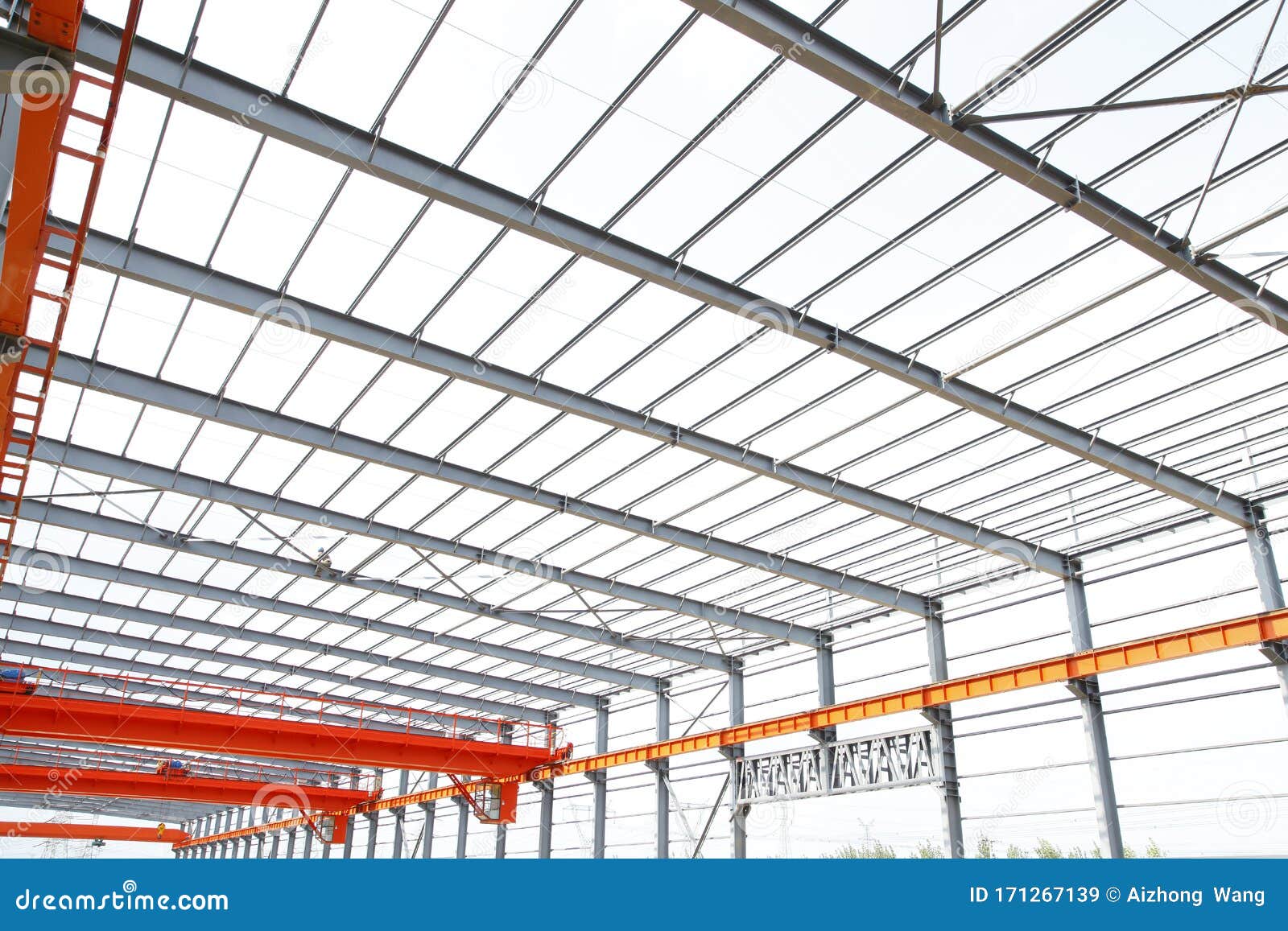 Steel Structure is Under Construction Stock Image - Image of scene ...