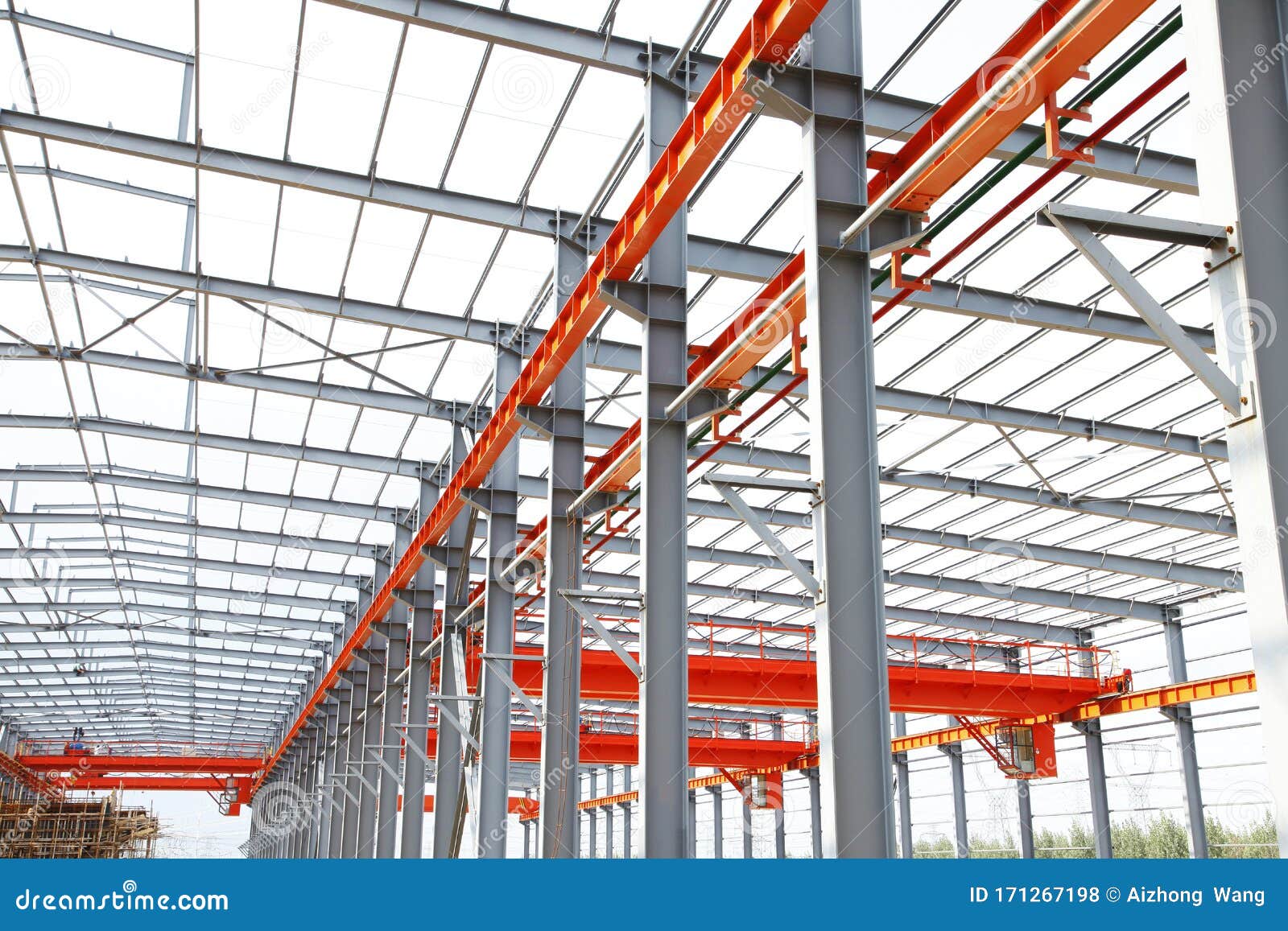 Steel Structure is Under Construction Stock Photo - Image of steel ...