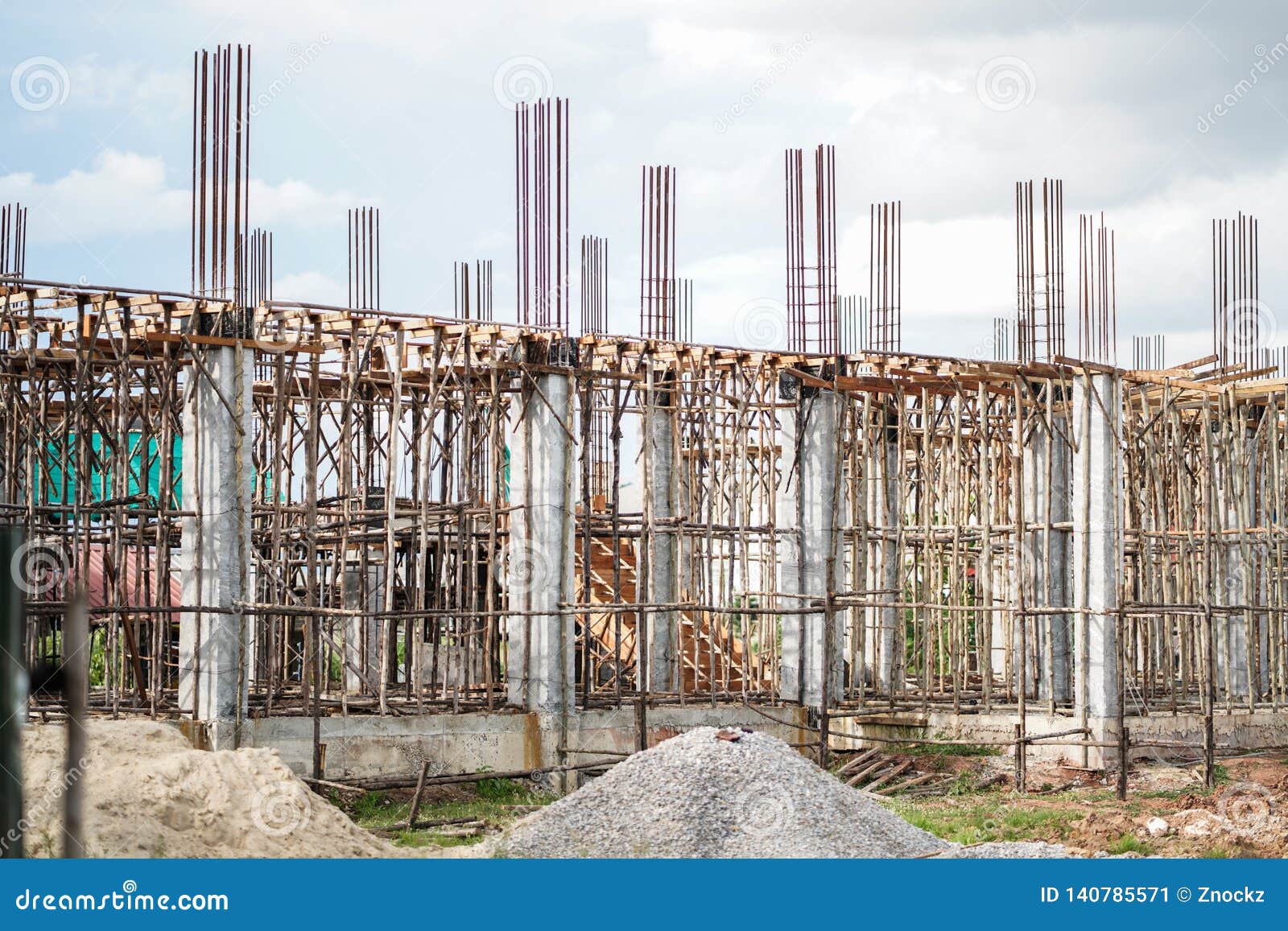 Construction Site Building Structure Stock Image - Image of ...
