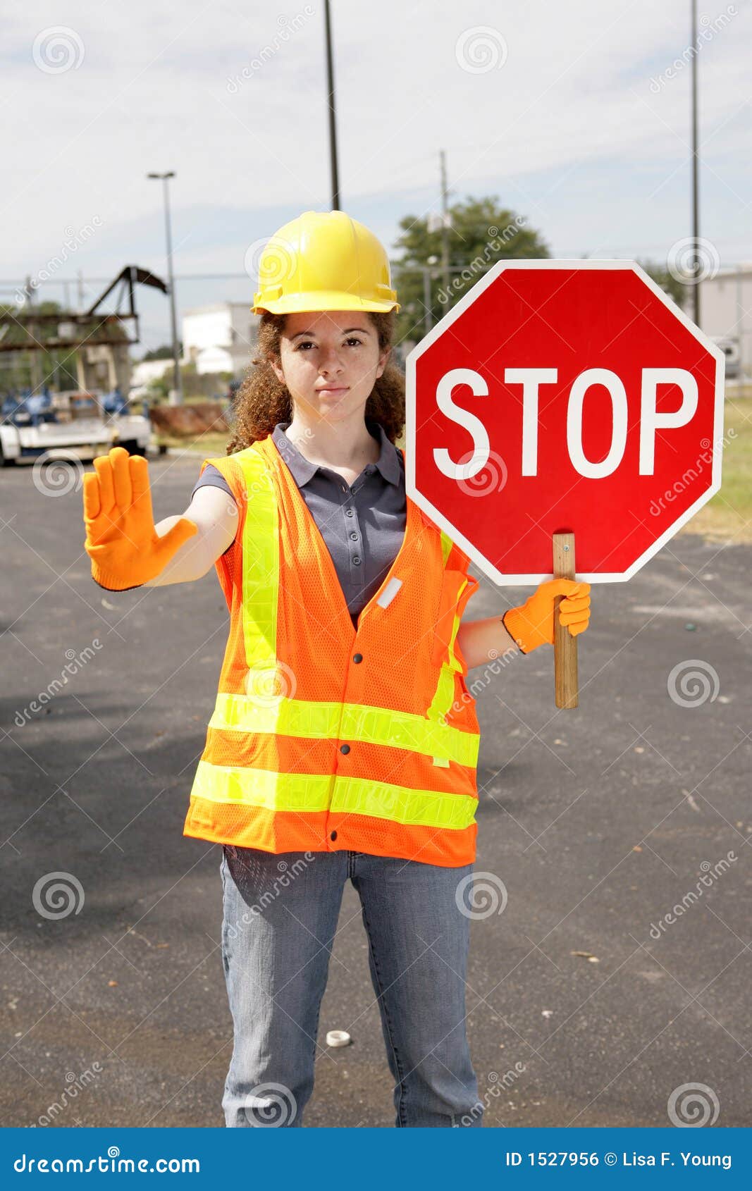 Construction Site Stop stock photo. Image of barracade - 1527956
