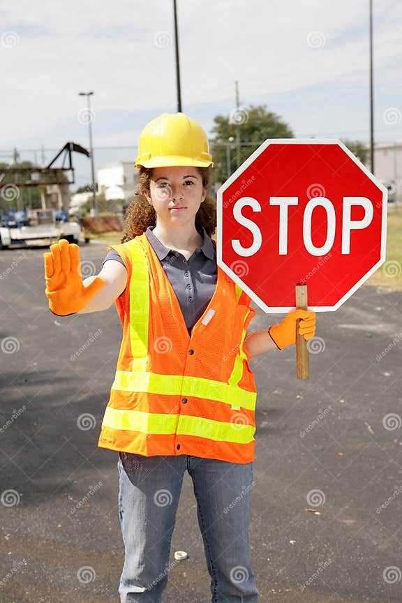 Construction Site Stop stock photo. Image of barracade - 1527956