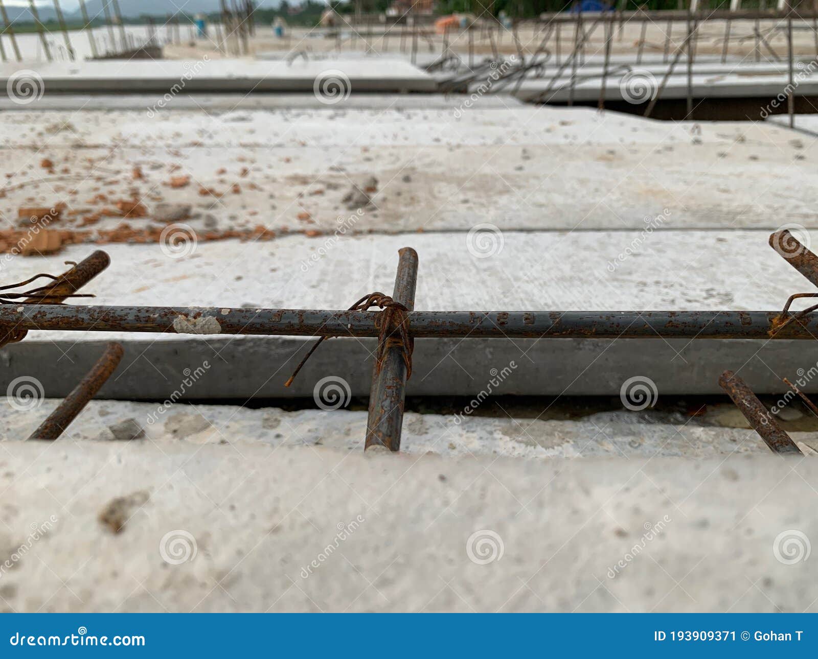 Construction Site Strong Structure in New Bridge Stock Image - Image of ...