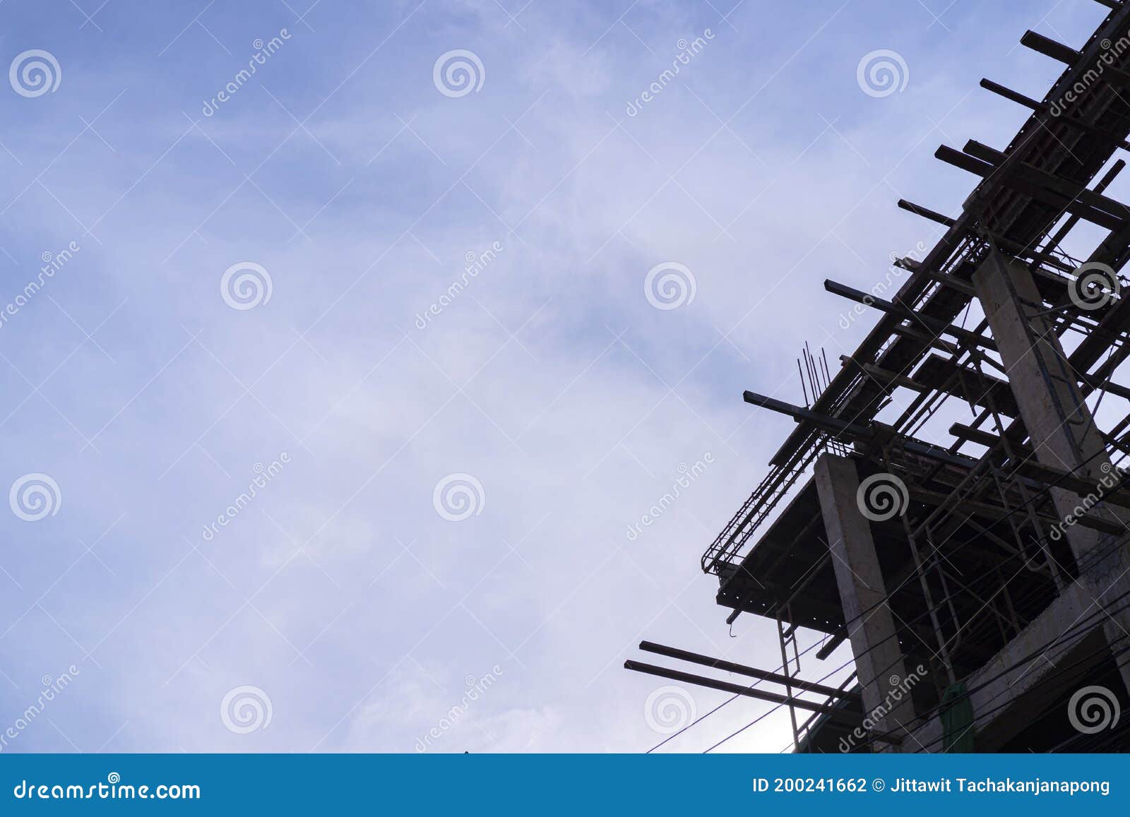 Construction Site Structure Background and New Multi-storey Buildings ...