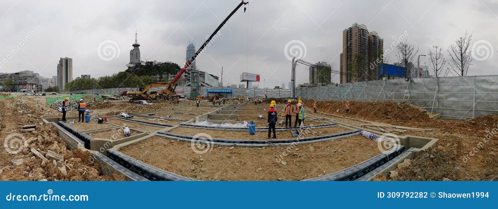 The Construction site editorial photography. Image of good - 309792282