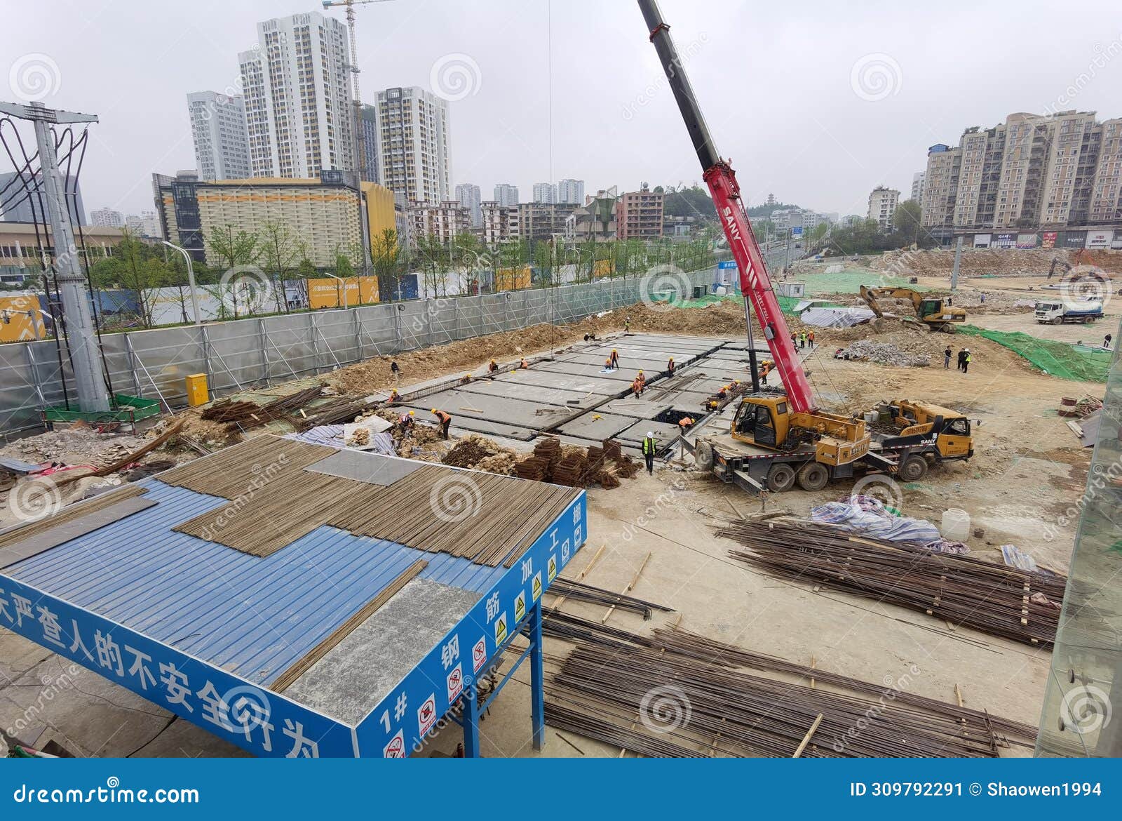 The Construction site editorial photo. Image of development - 309792291