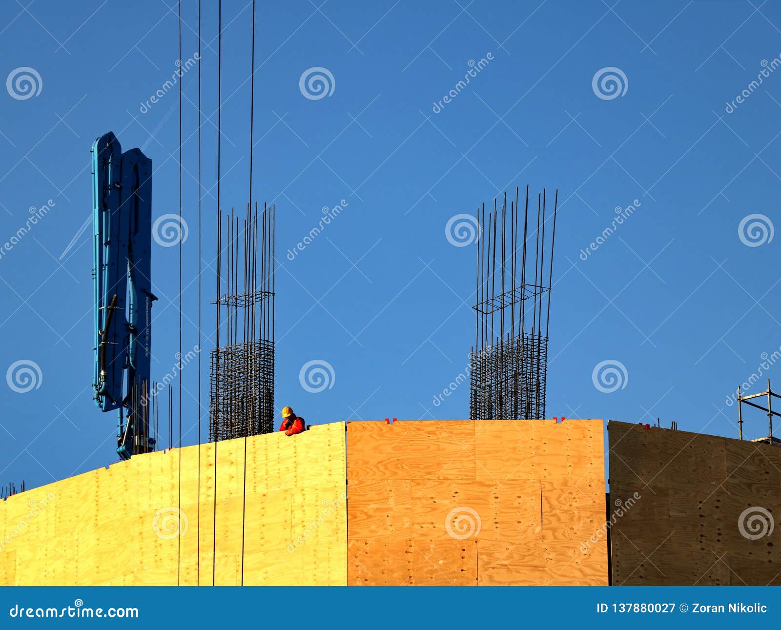Construction Site on Sunny Day Editorial Photography - Image of sunny ...