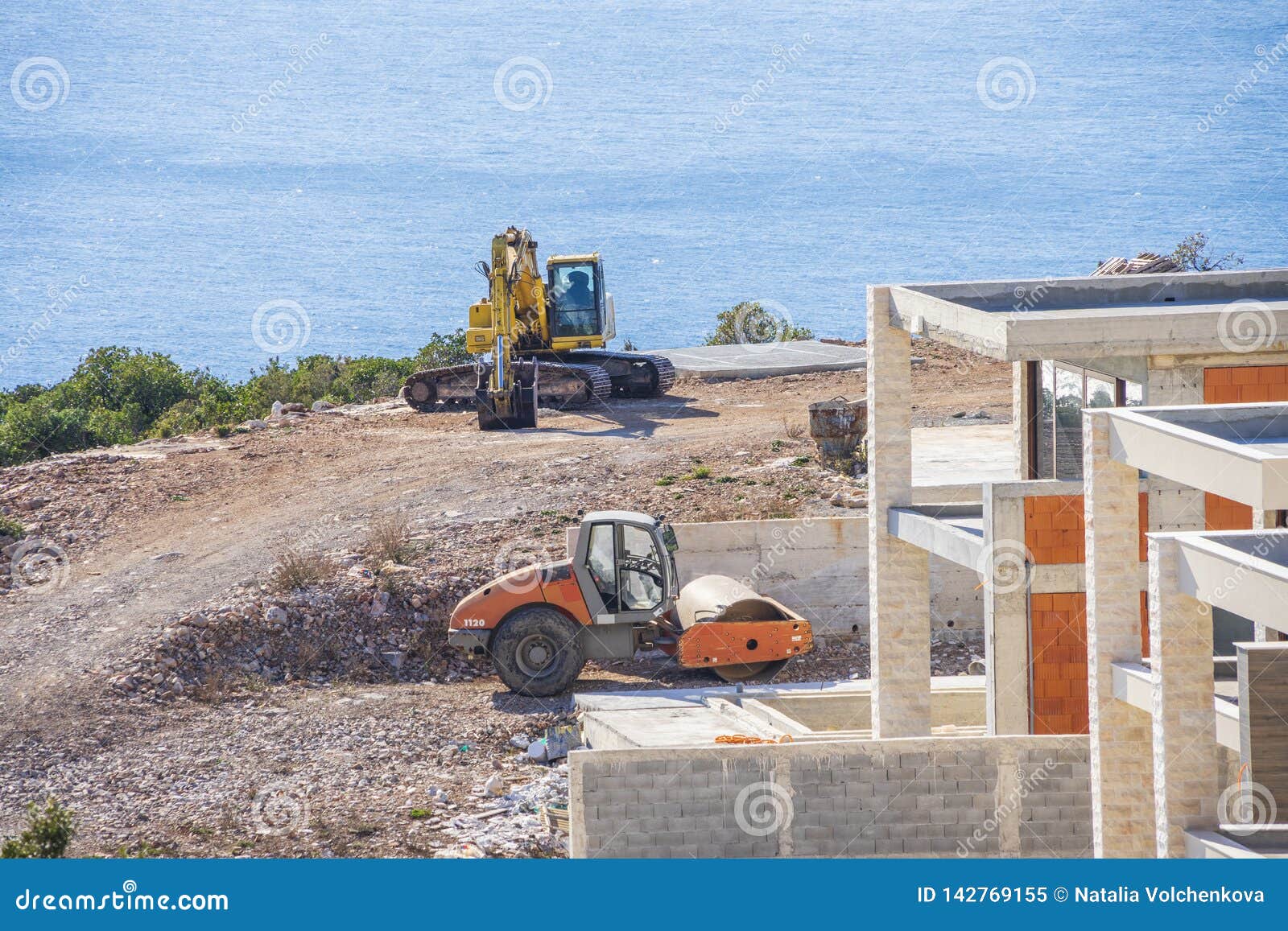 Construction Site on a Sunny Spring Day Editorial Image - Image of ...