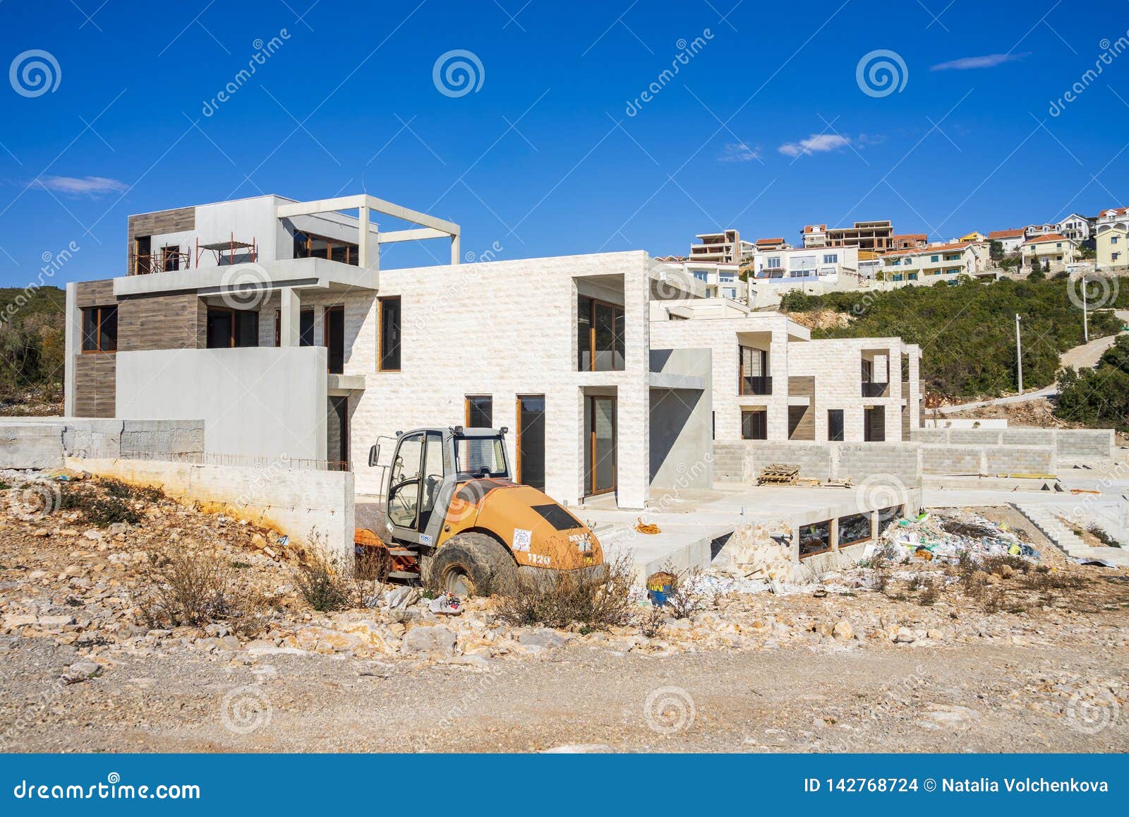 Construction Site on a Sunny Spring Day Editorial Stock Image - Image ...