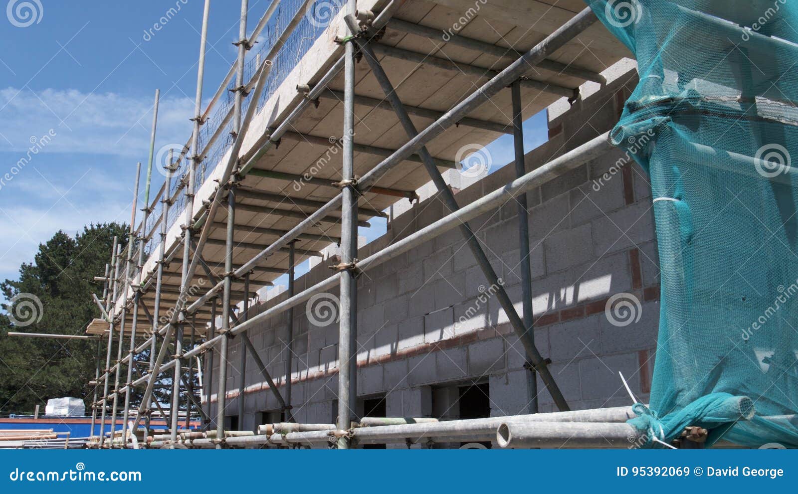 Construction site stock image. Image of sunday, scaffolding - 95392069
