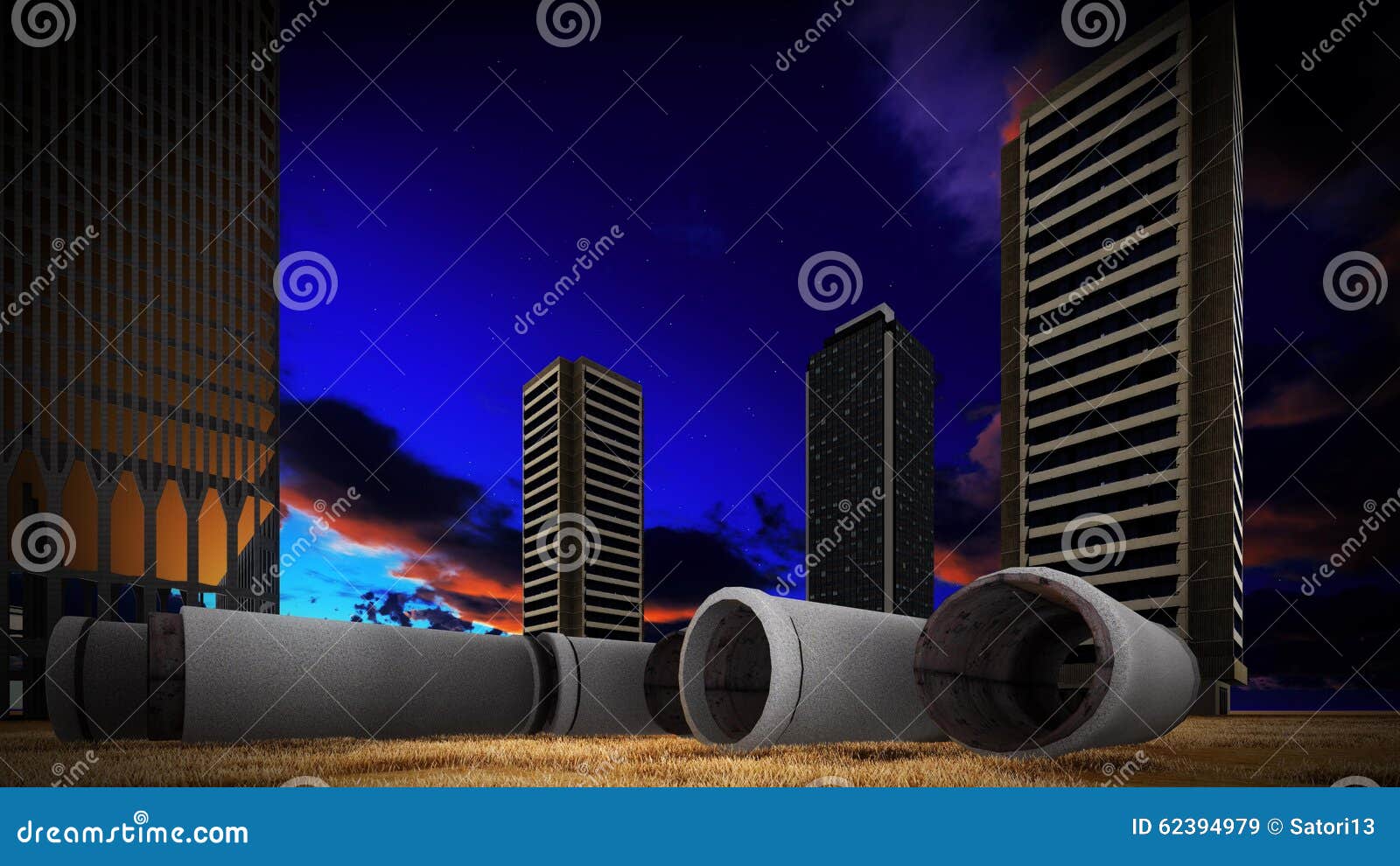 Construction Site at Sunset Stock Image - Image of mover, land: 62394979