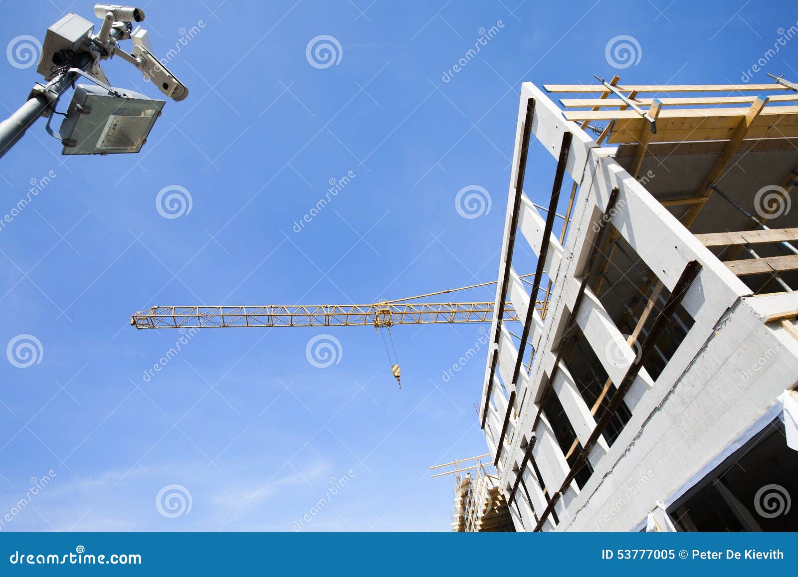 Construction Site Surveillance Stock Image - Image of construction ...