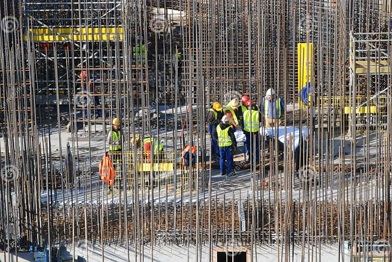 On the Construction Site of a Tall Building Editorial Photography ...