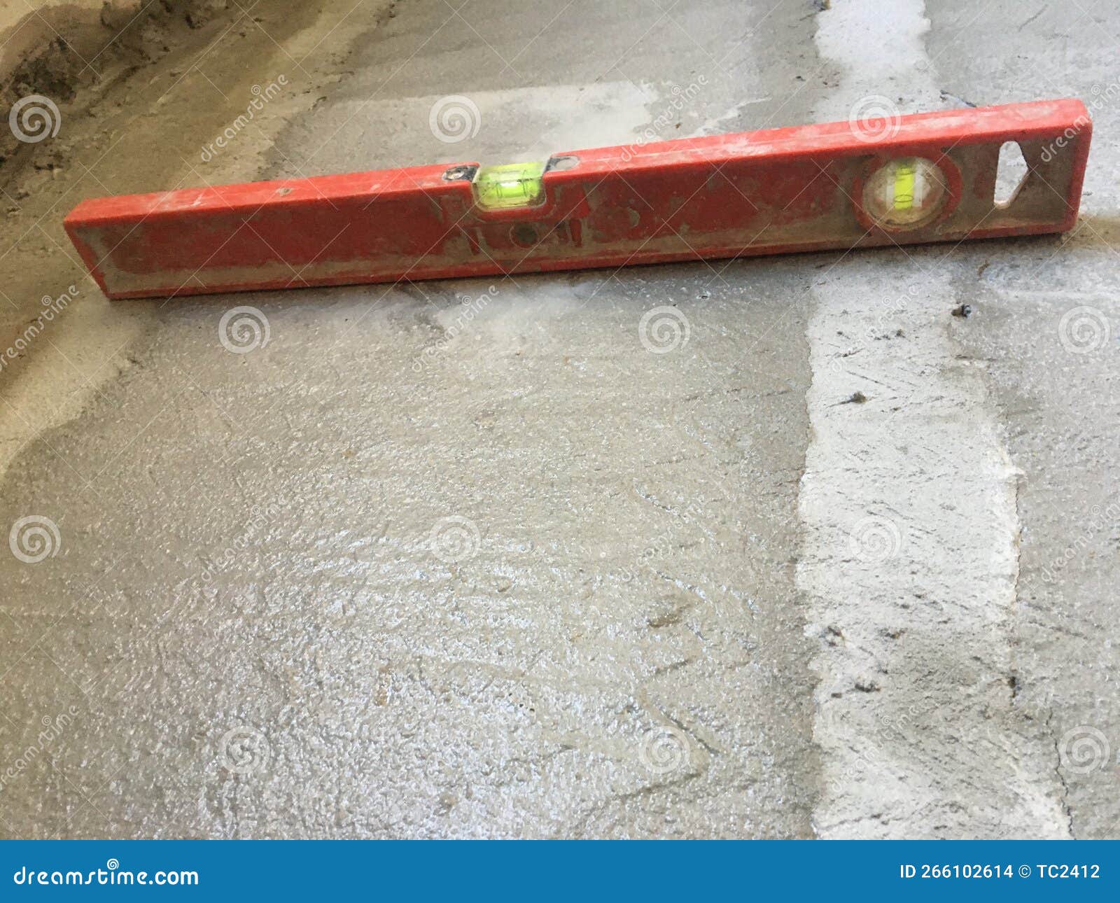 Construction Site Tools. Bubble Level Stock Photo - Image of engineer ...