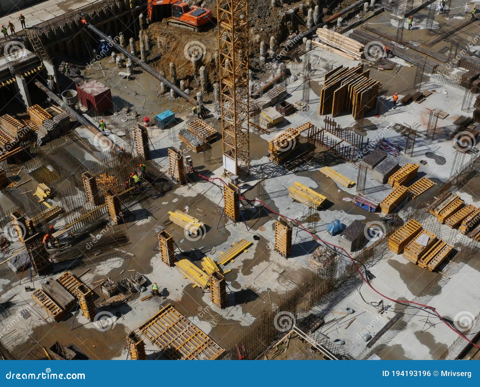 Construction site stock photo. Image of urban, work - 194193196