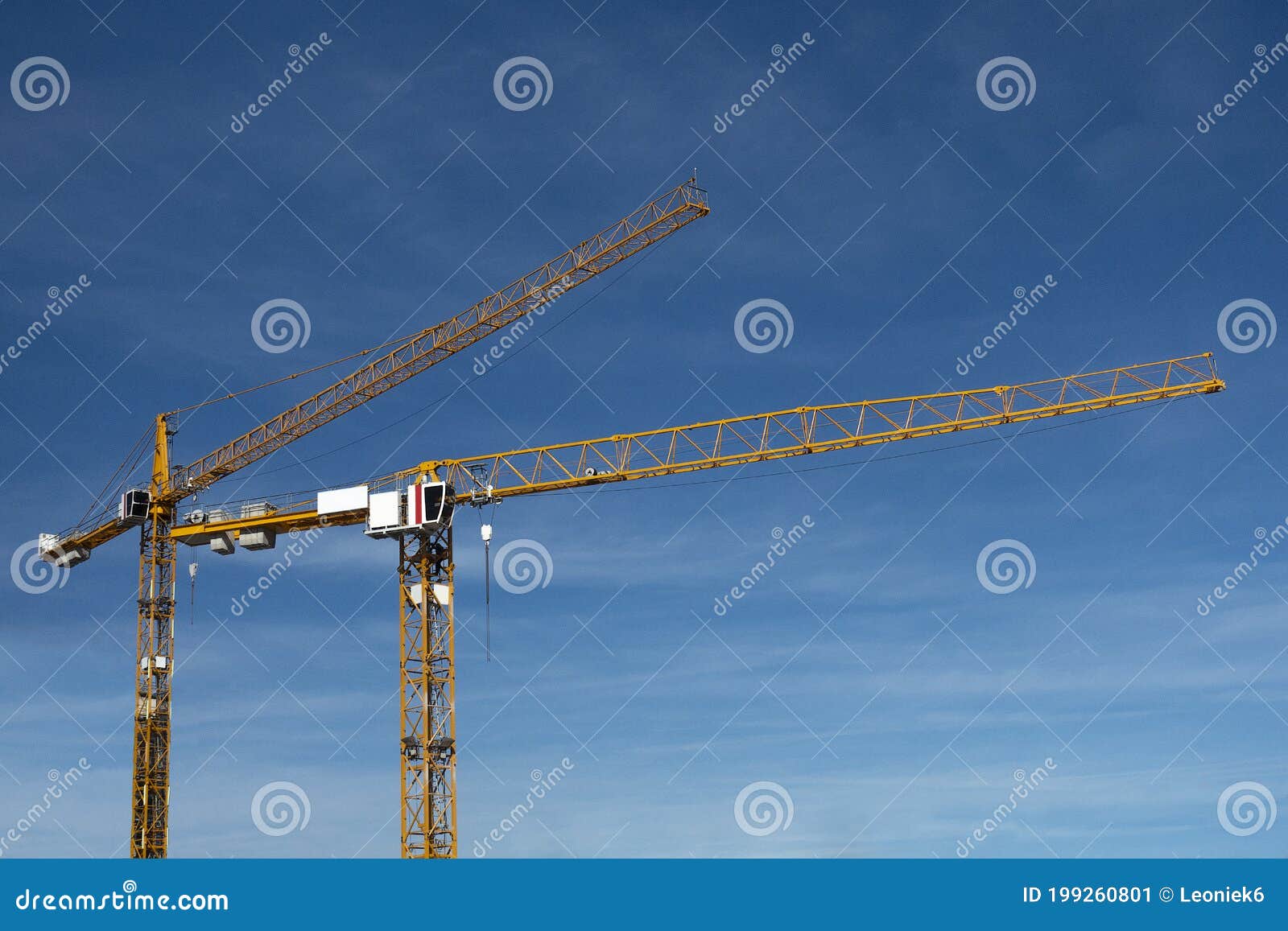 Construction Site with Tower Crane for Lifting Building Materials Stock ...