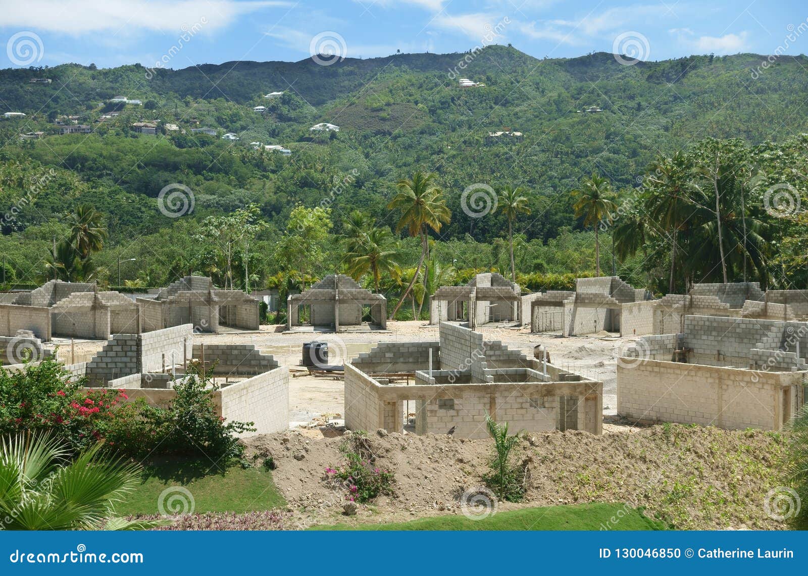 Construction Site in a Tropical Country Stock Photo - Image of climate ...