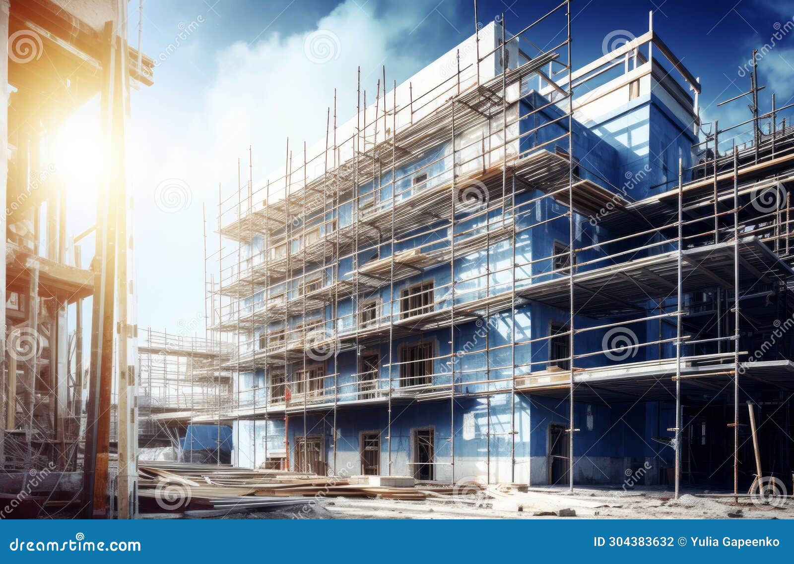 A Construction Site Under Construction Stock Photo - Image of building ...