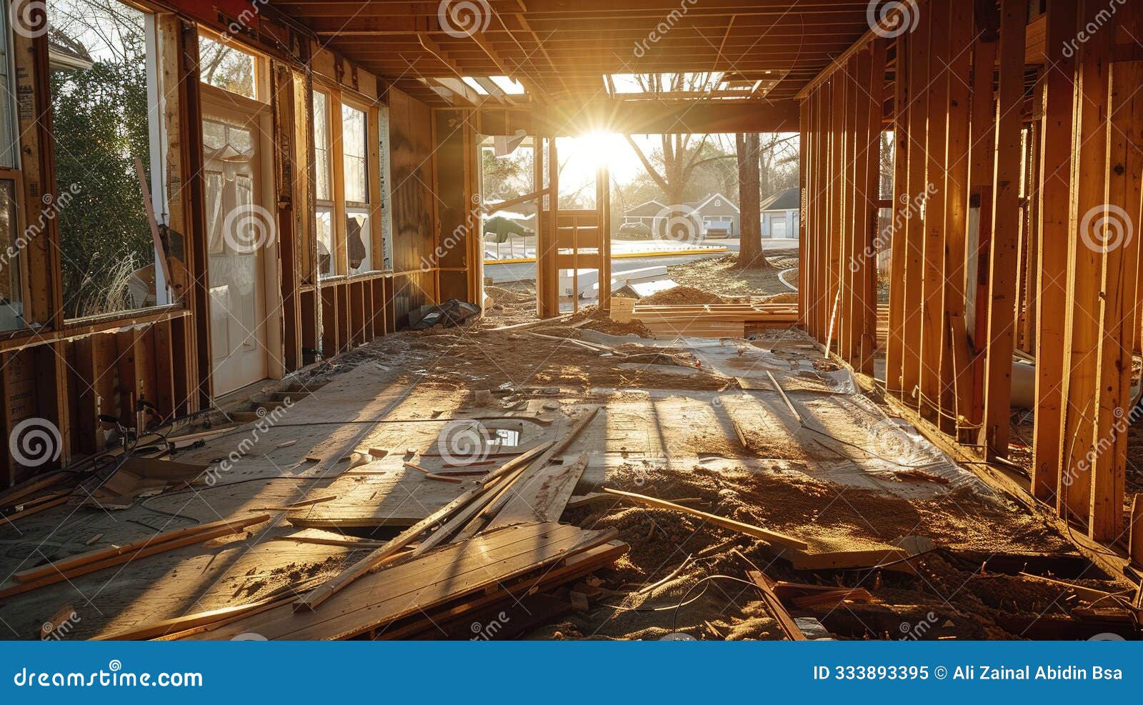Shattered Walls the Demolition of a Structure Stock Illustration ...