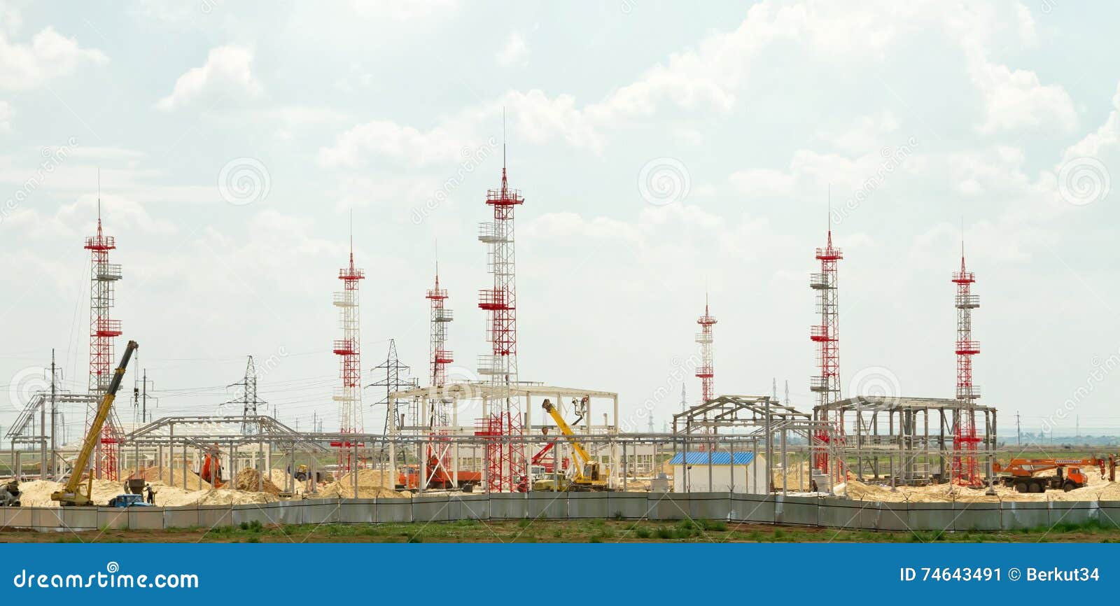 Construction Site Under Refinery Editorial Photo - Image of refinery ...