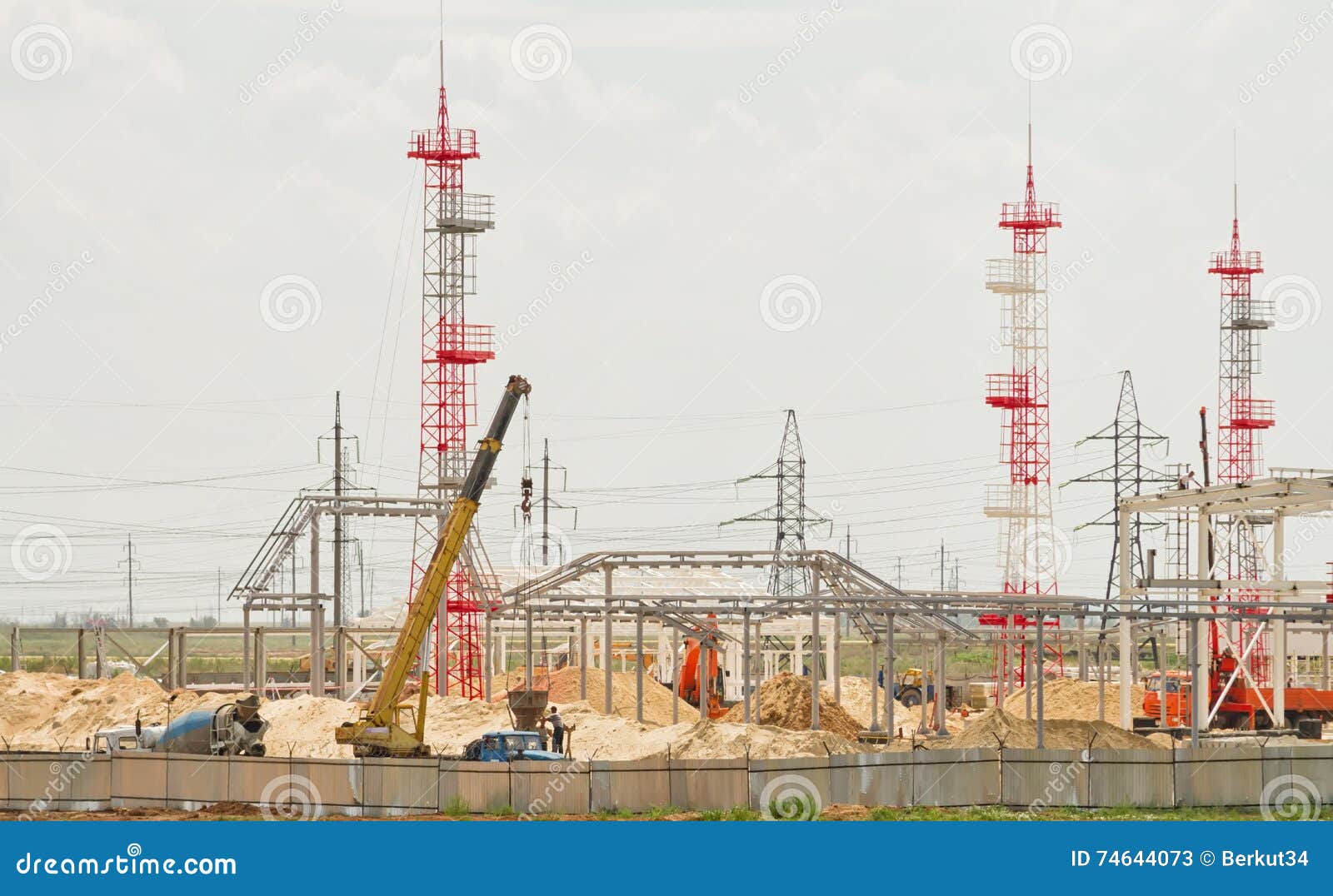 Construction Site Under Refinery Editorial Stock Photo - Image of ...