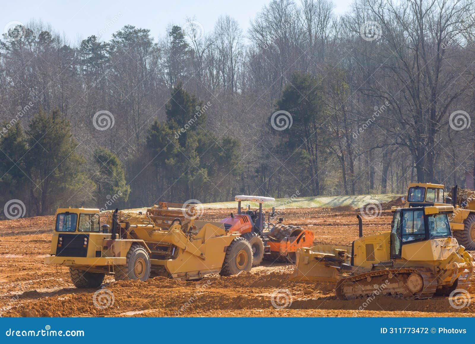 Construction Site is Undergoing Heavy Machinery Operations in ...