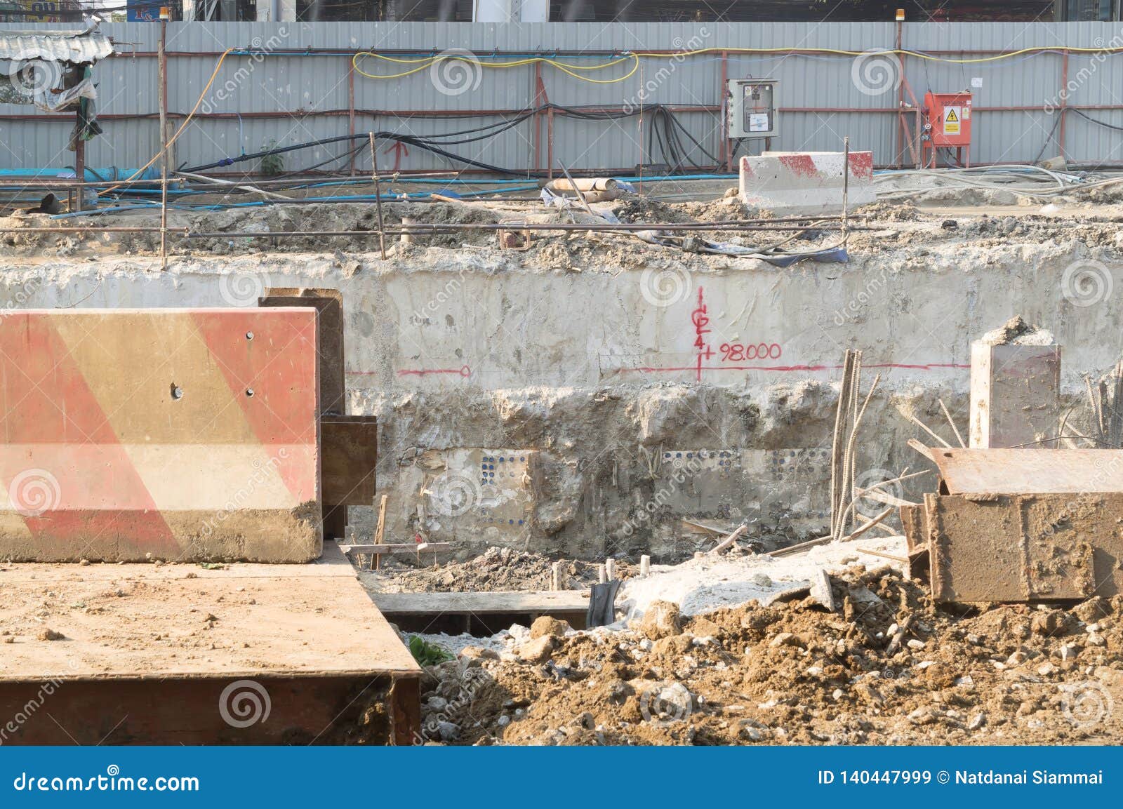 Construction Site of Underground Station in Bangkok Stock Image - Image ...