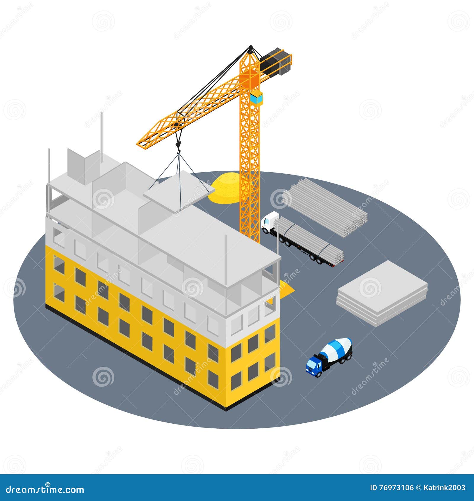 Construction site stock vector. Illustration of background - 76973106
