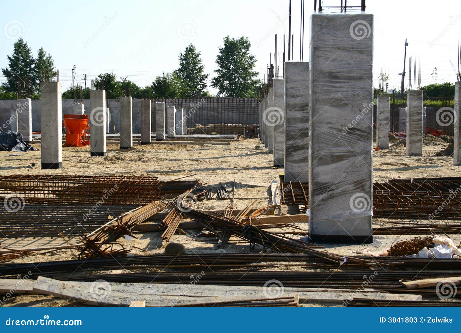 Construction site view stock image. Image of cementation - 3041803