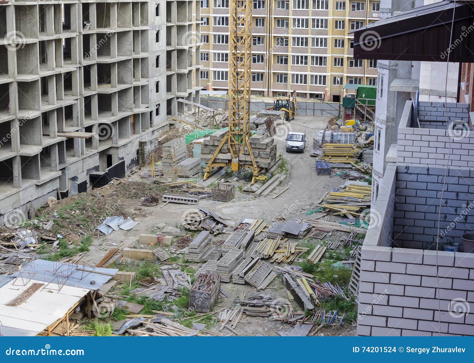 Construction Site. View from Above. Stock Photo - Image of installation ...