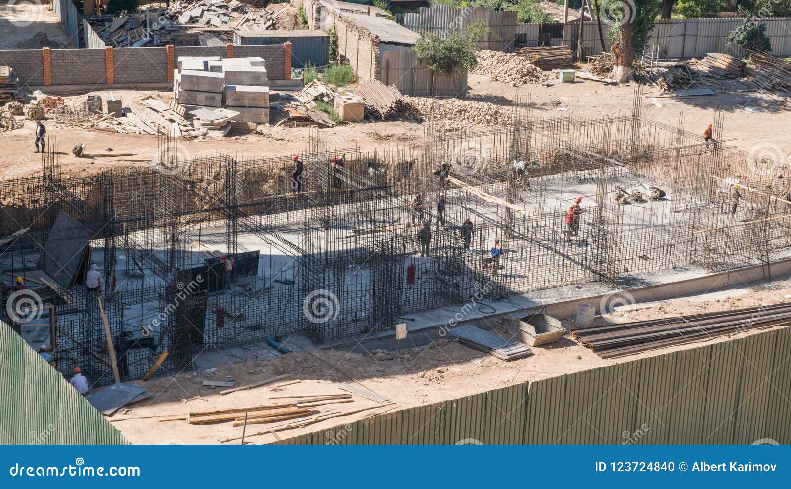 Construction Site, View from Above Editorial Image - Image of apartment ...
