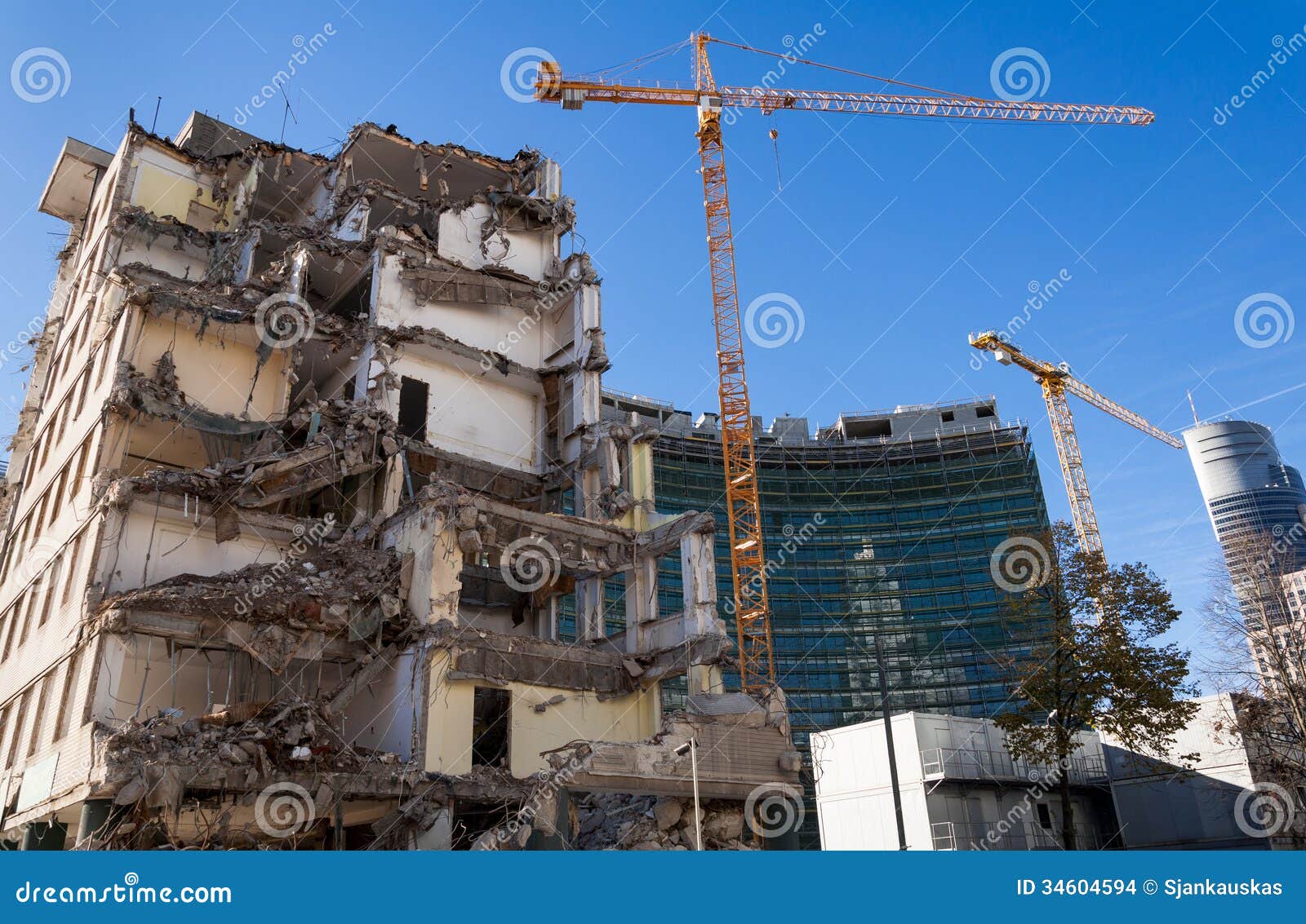 Construction site stock photo. Image of arial, demolish - 34604594