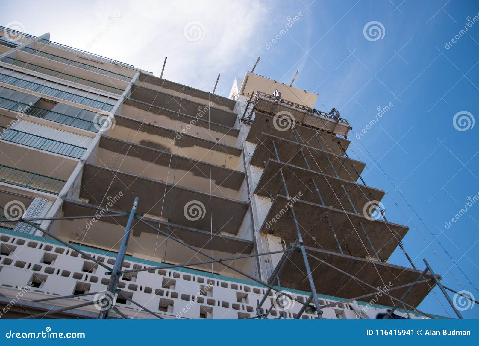 Constriction Site of Large Building Viewed from Below Stock Image ...