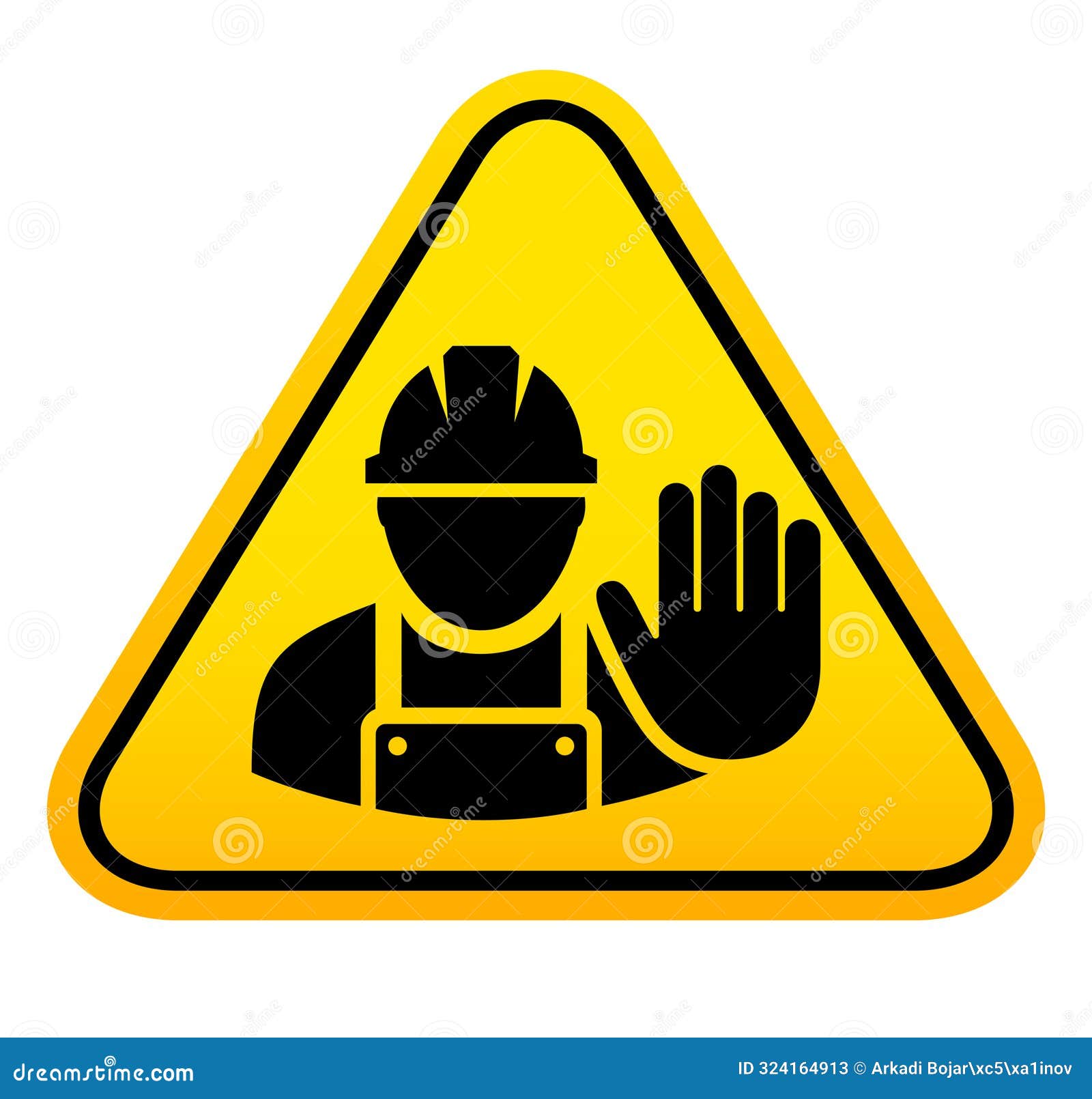 Construction Site Warning, Stop Forbidden Sign Stock Vector ...