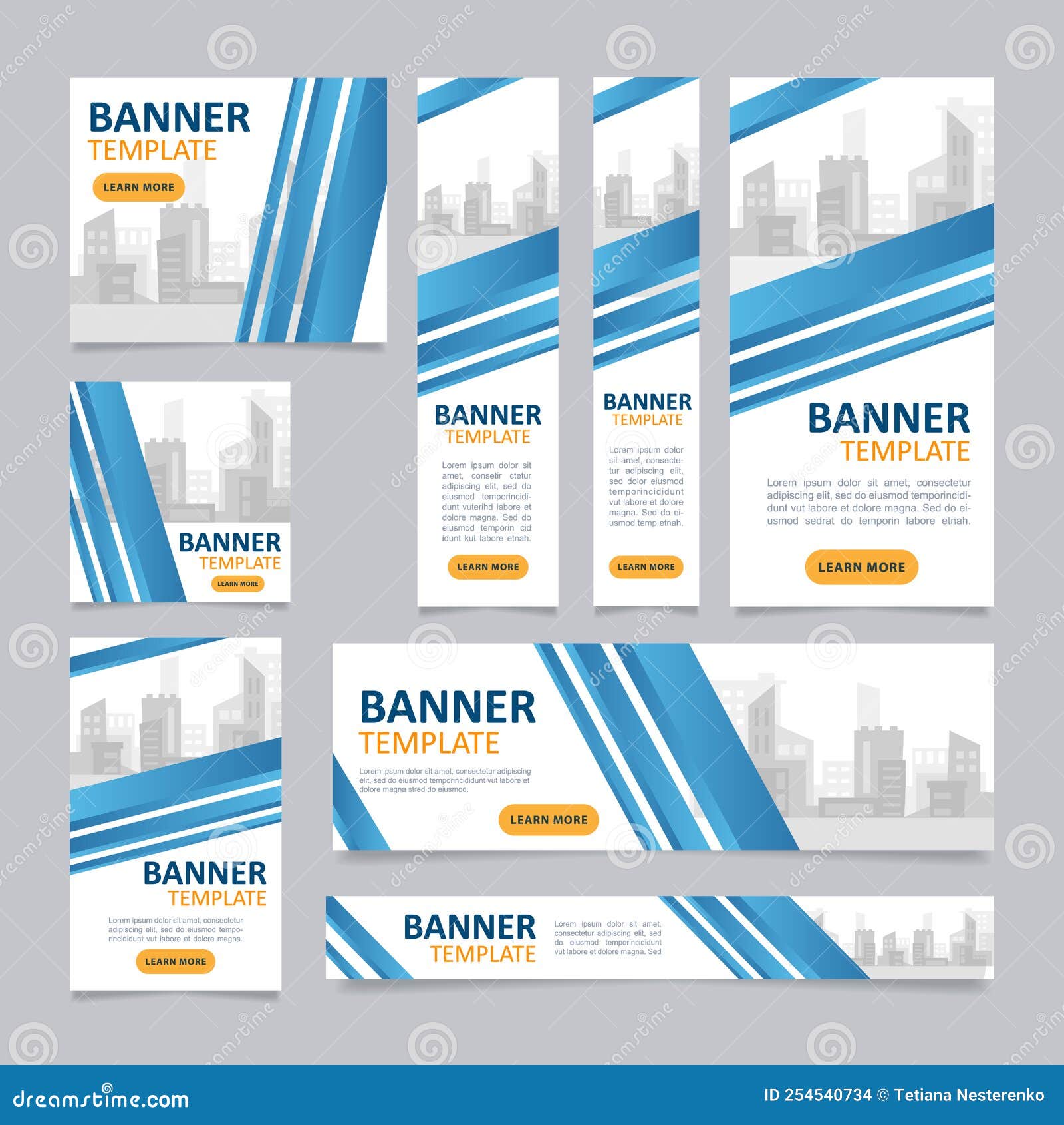 Construction Site Web Banner Design Template Stock Vector ...