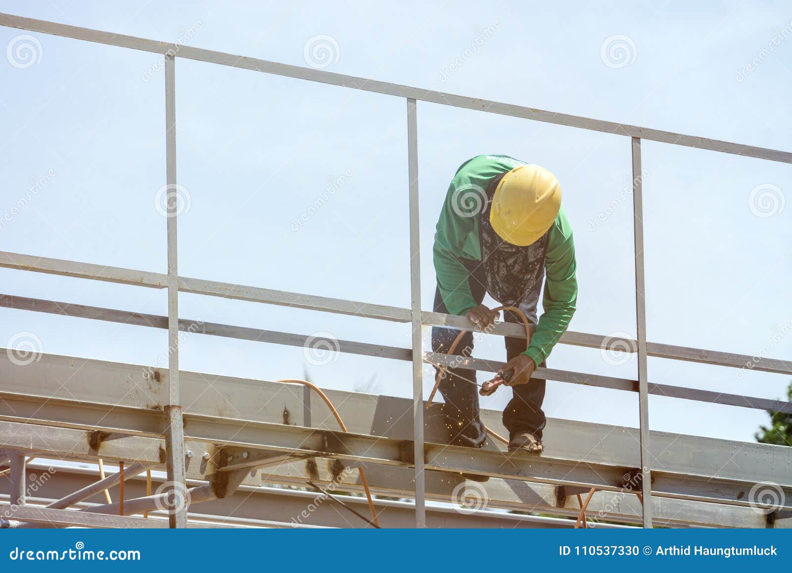 A Construction Workers Installing Beam Formwork. Formwork is Located at ...