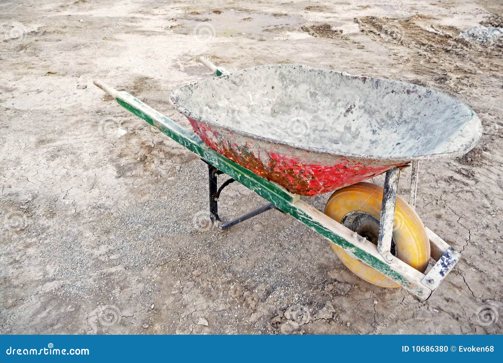 Construction Site Wheelbarrow Stock Photo - Image of work, gravel: 10686380