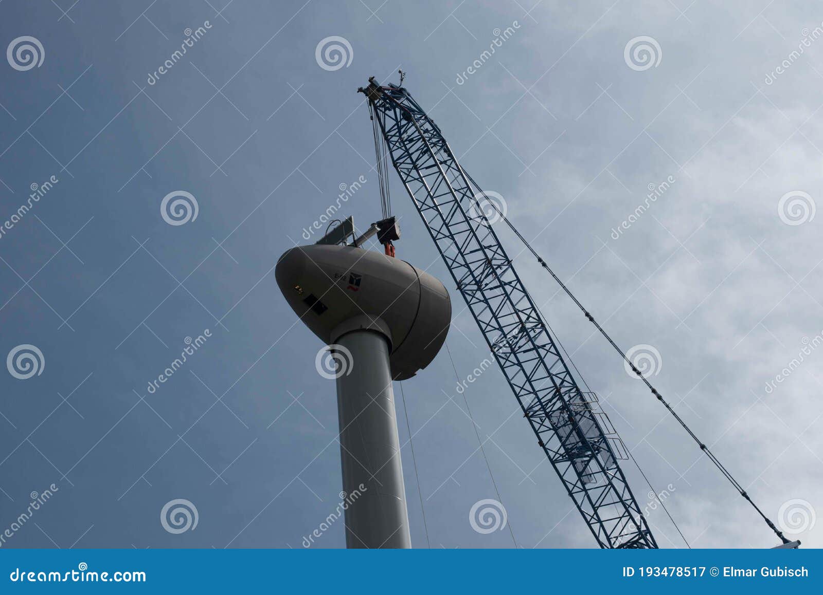 Construction Site Wind Power Plants in Wind Farm Stock Image - Image of ...