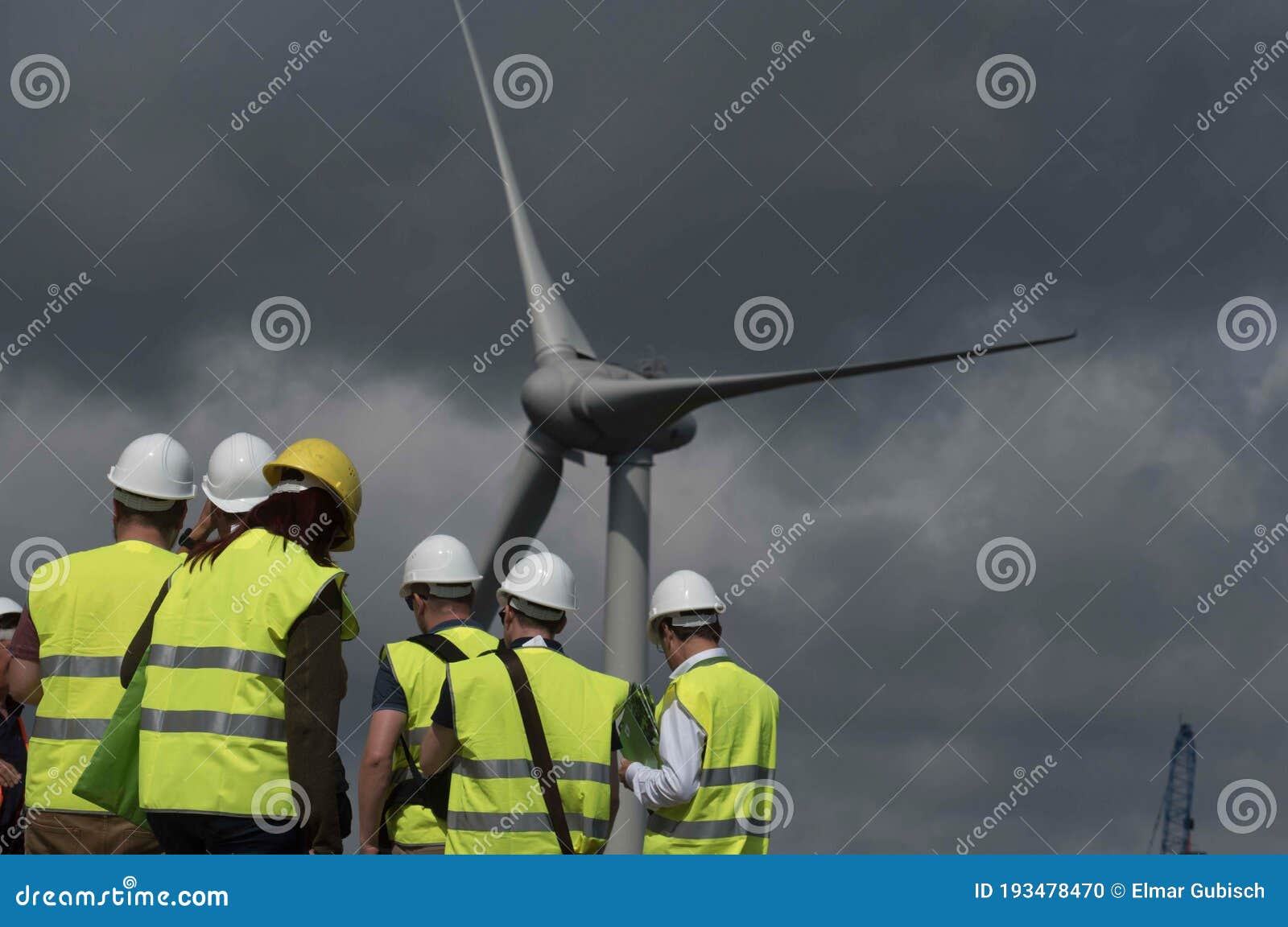Construction Site Wind Power Plants in Wind Farm Editorial Image ...