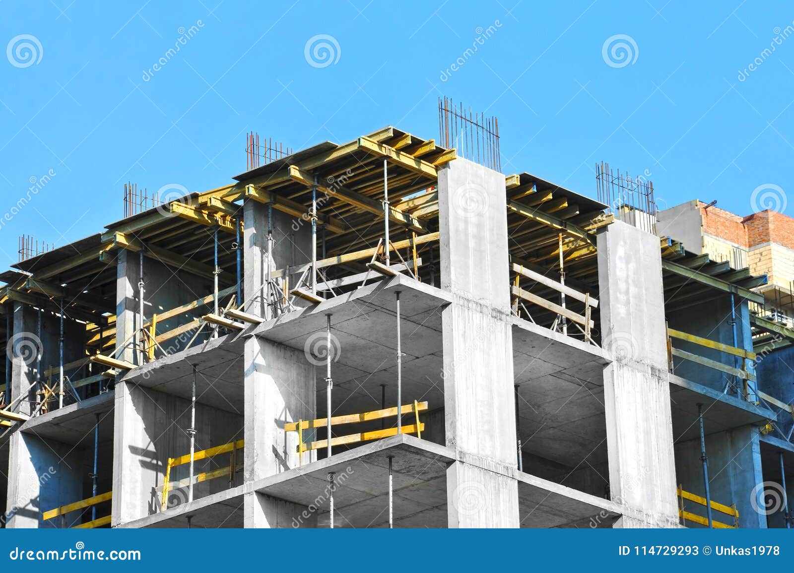 Construction site work stock image. Image of building - 114729293