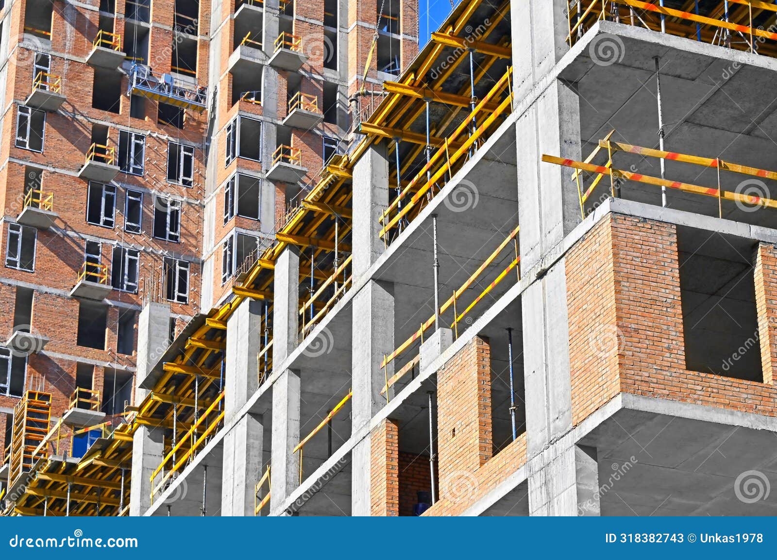 Construction site work stock image. Image of equipment - 318382743