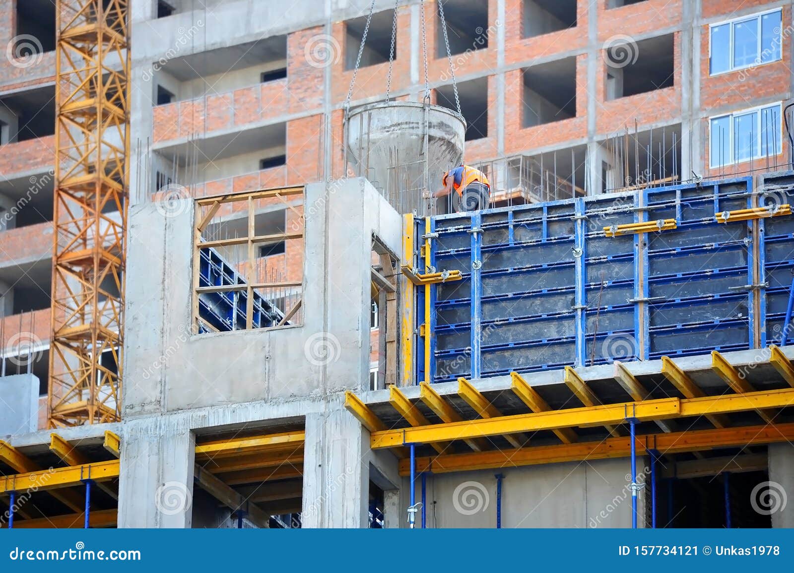 Construction site work stock image. Image of built, home - 157734121