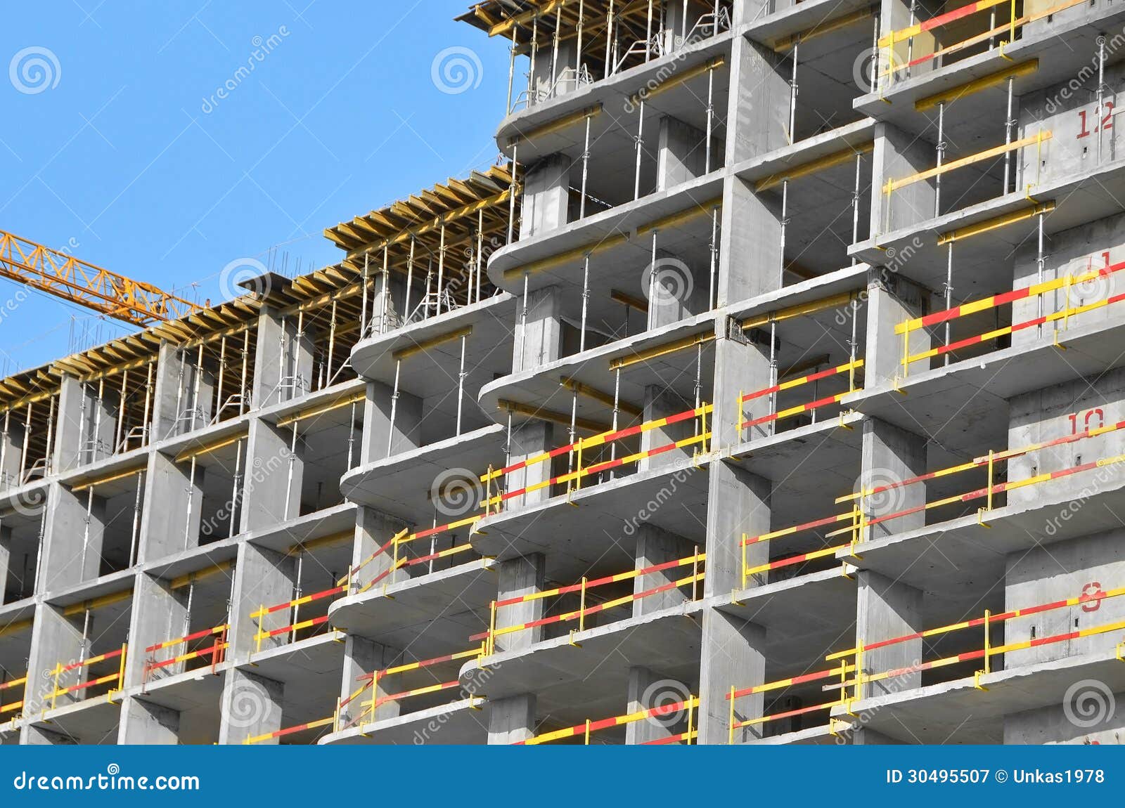 Construction site work stock image. Image of apartment - 30495507