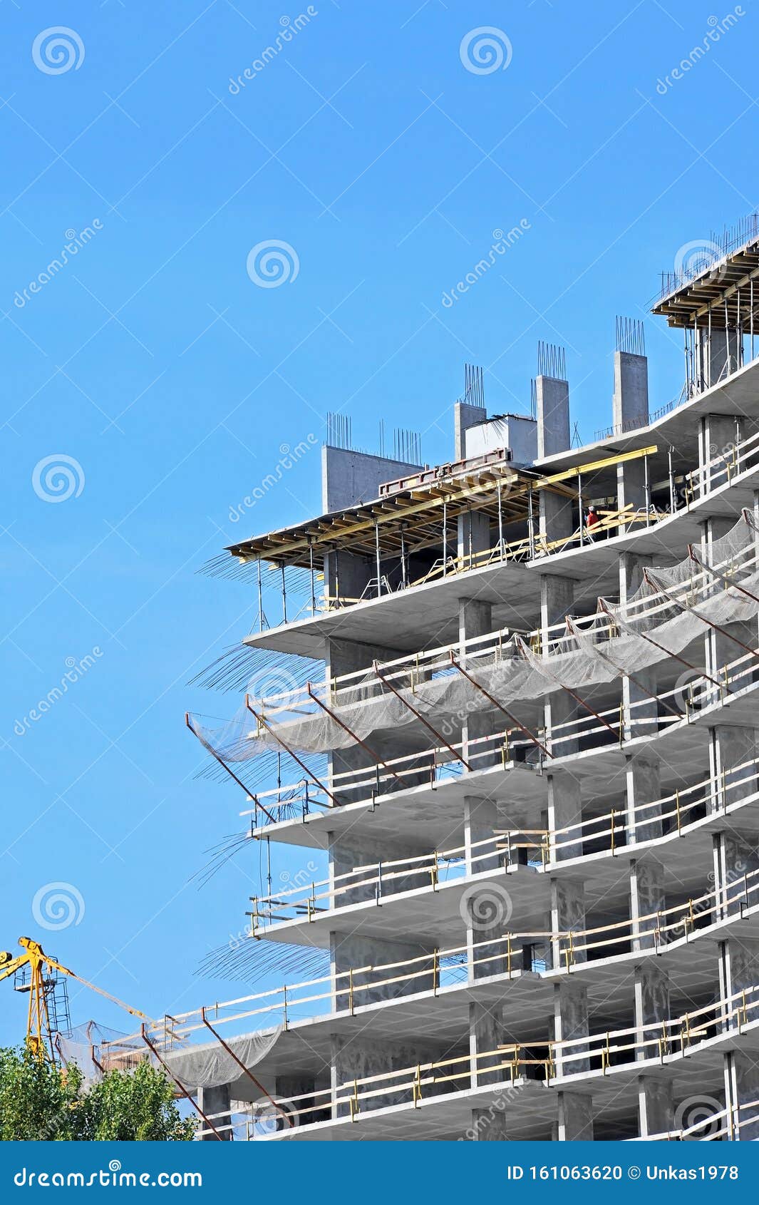 Construction site work stock photo. Image of built, formwork - 161063620
