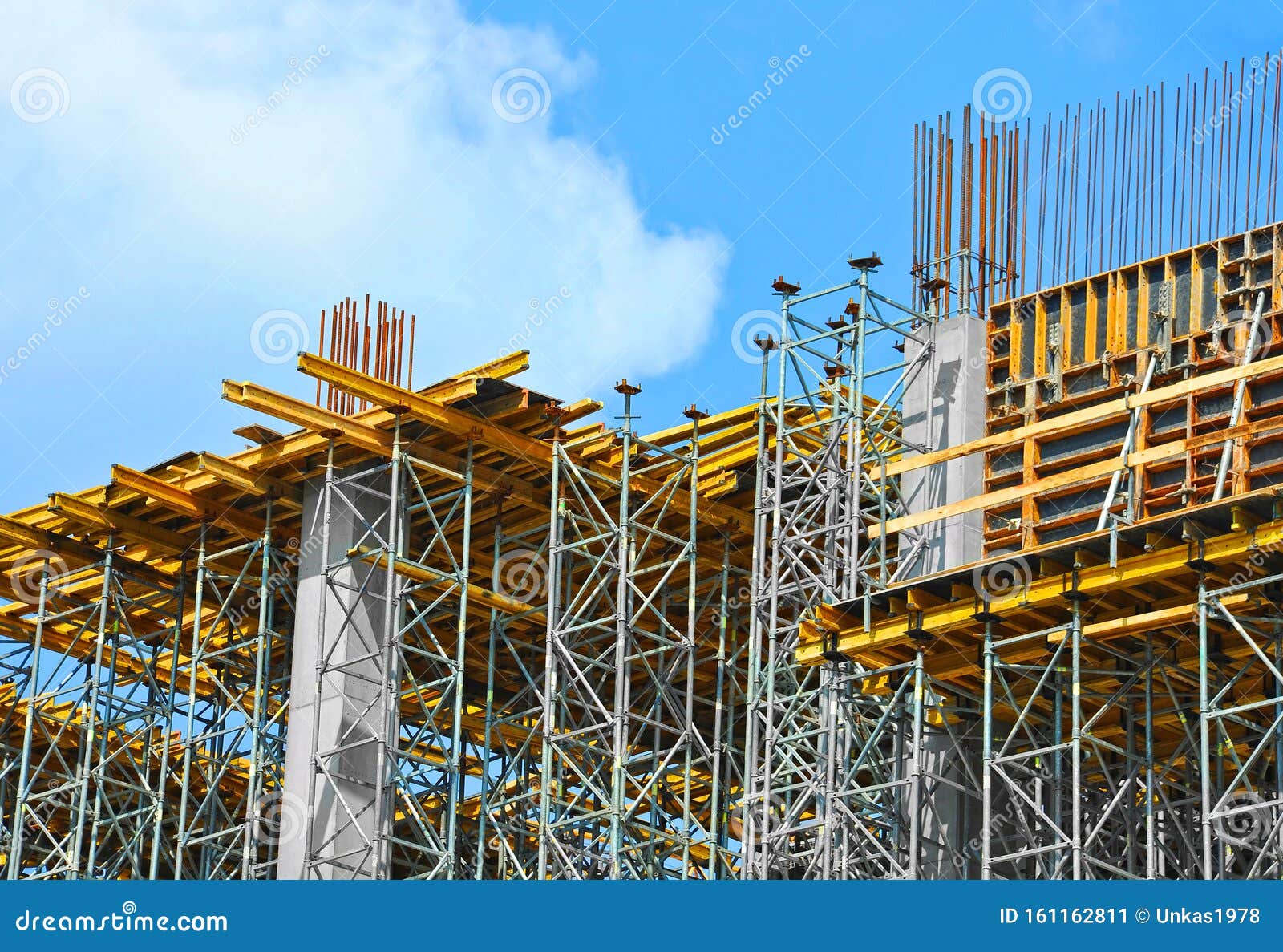 Construction site work stock image. Image of formwork - 161162811