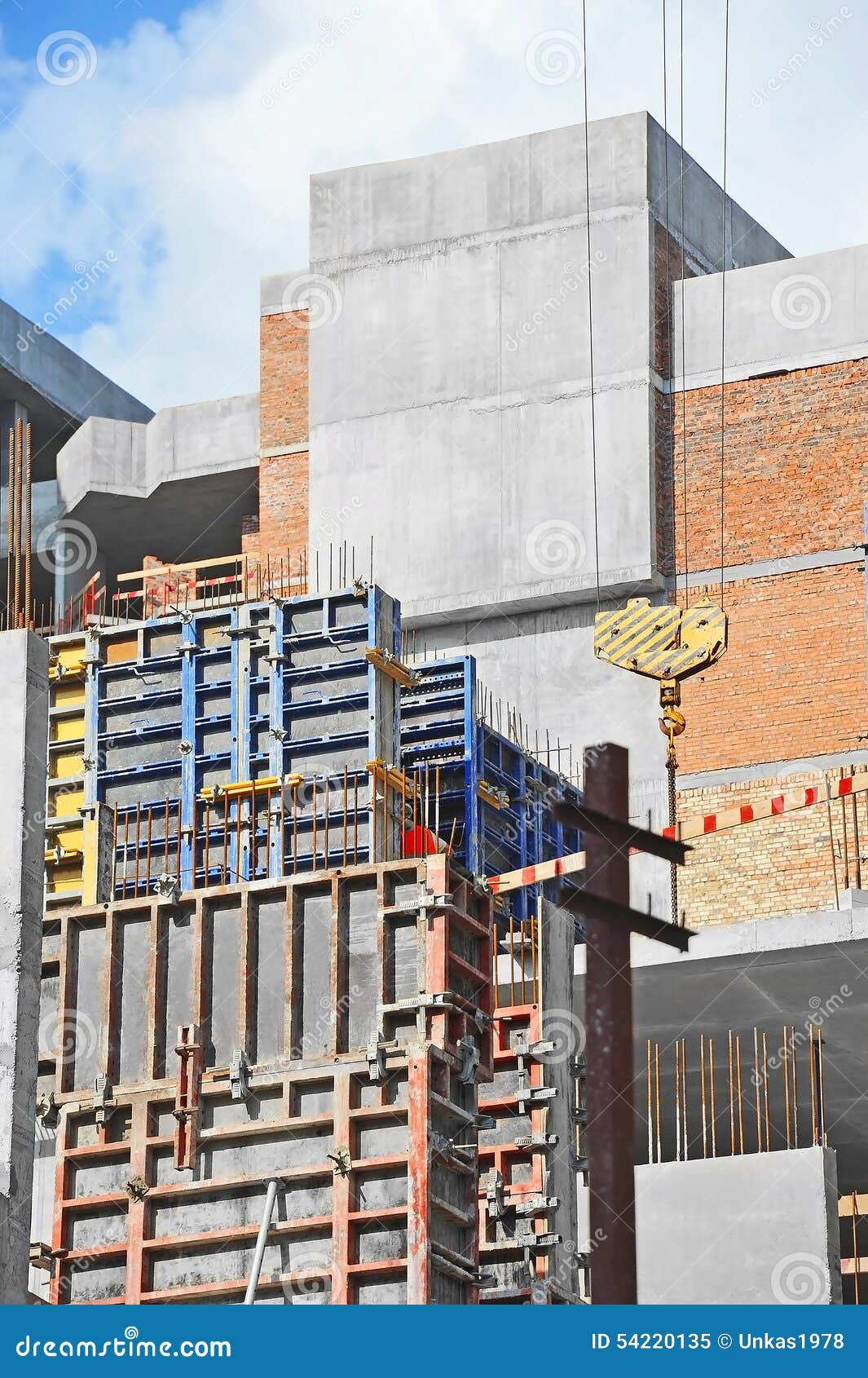 Construction site work stock image. Image of multistory - 54220135