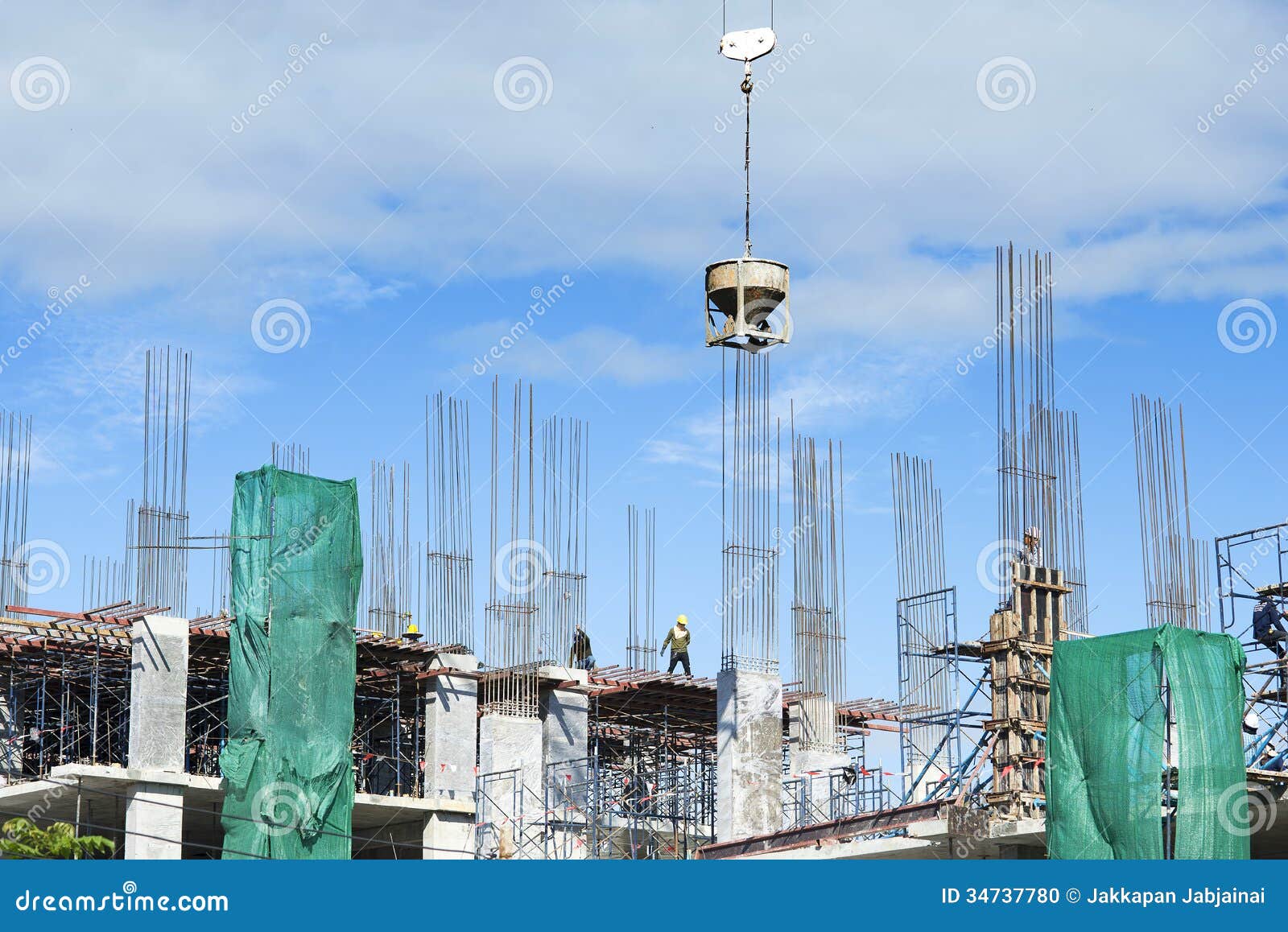 Construction site work stock photo. Image of scaffold - 34737780