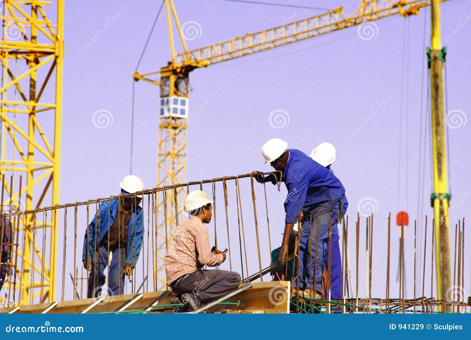 Construction Site with Worker Editorial Stock Image - Image of worker ...